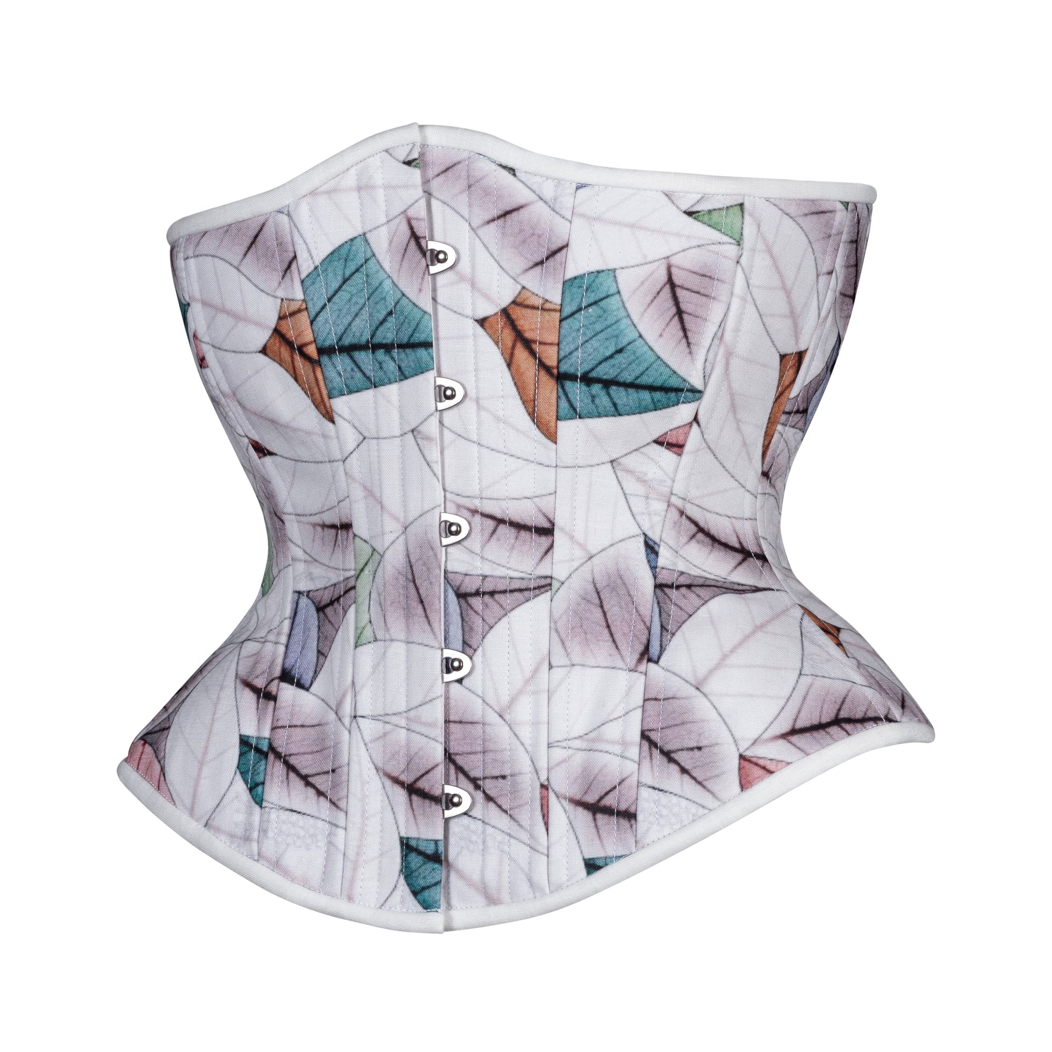 Leafy Linen Underbust Corset | 100% New High Quality